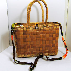 Other | Vintage Woven Basket Weave Tote | Poshmark